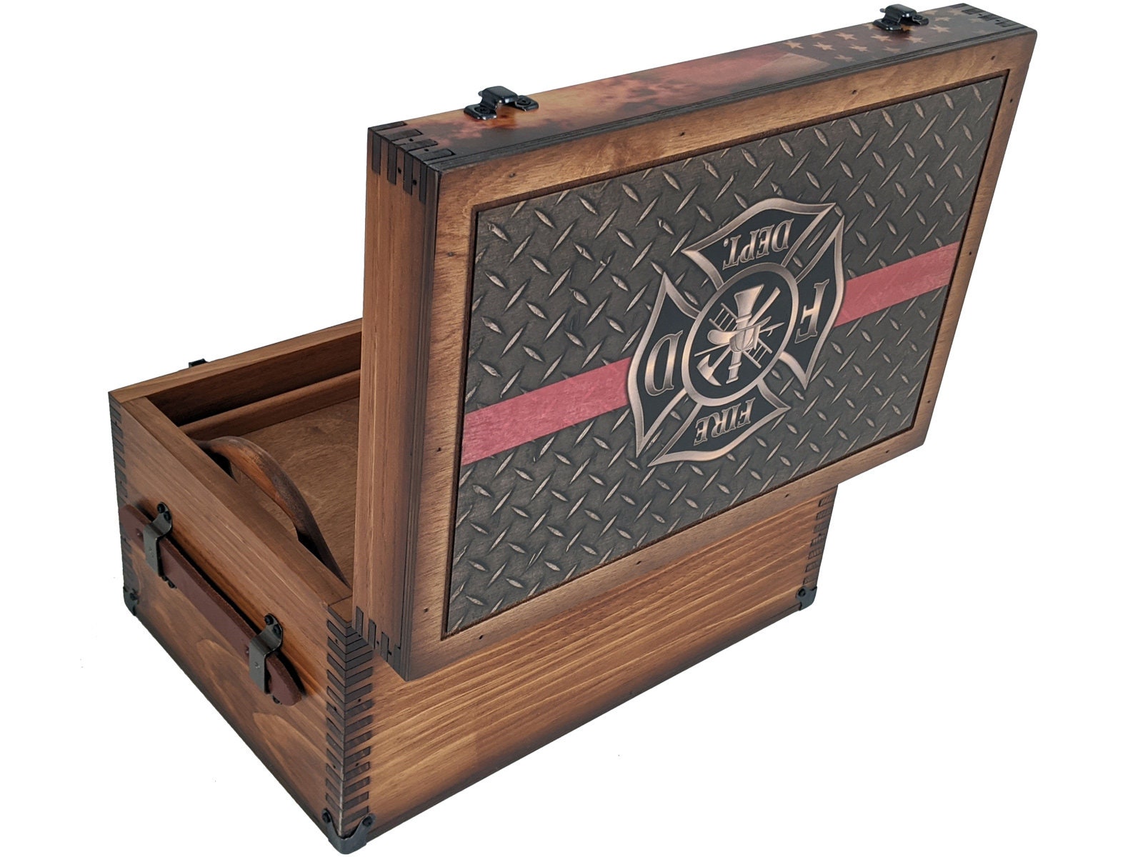 Firefighter Thin Red Line Keepsake Box - Etsy