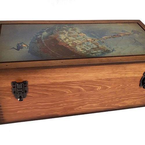 Diver's Shipwreck Treasure Chest Storage Box | Etsy