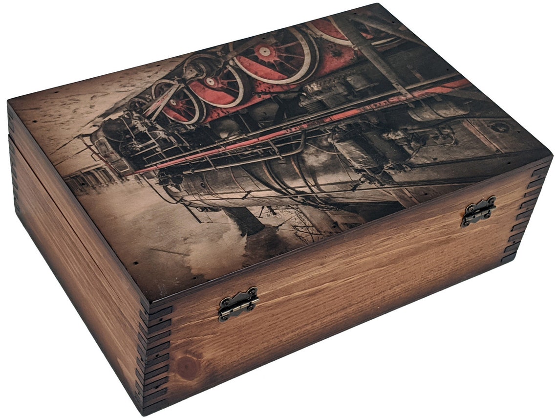 Black & Red Train Memory Box | Etsy