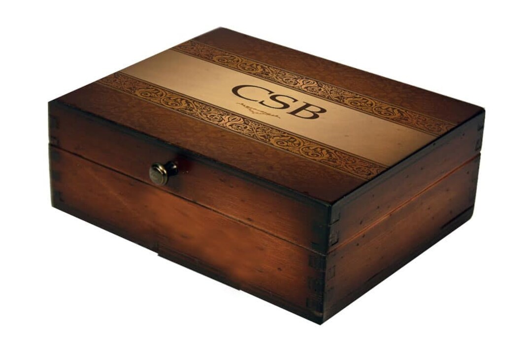 Custom Vintage Monogram Medium Box - Etsy