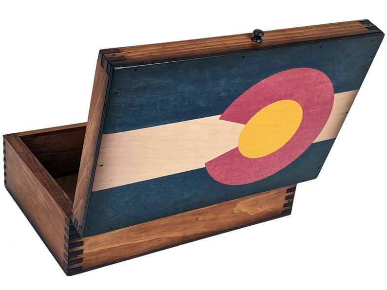 Colorado State Flag Wooden Memory Box - Etsy
