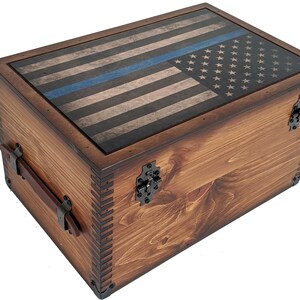 Police Thin Blue Line Keepsake Box - Etsy