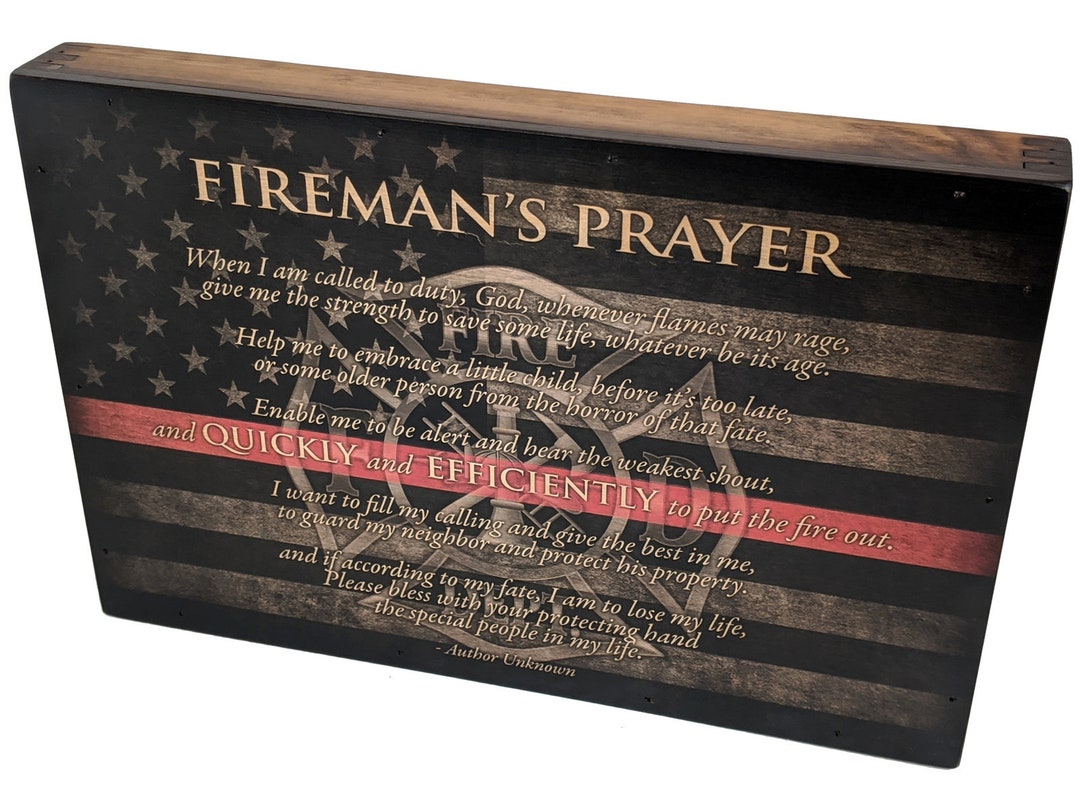 Firefighter Prayer Wall Art - Etsy