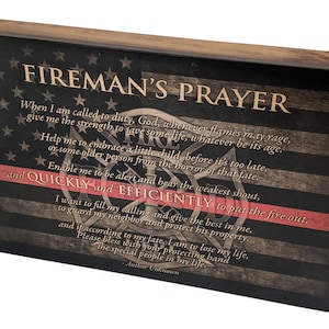 Firefighter Prayer Wall Art - Etsy