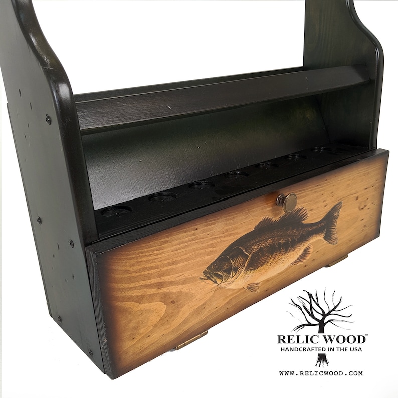 Classic Wood Bass Fishing Rod Rack - Etsy