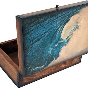 Blue Ocean Wave Memory Box - Etsy