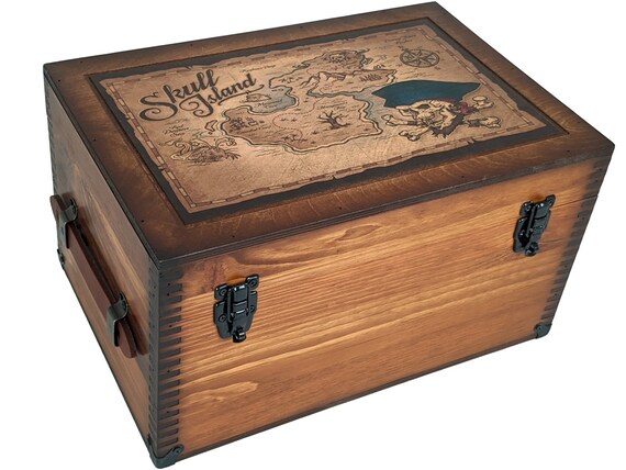 Skull Island Pirate Treasure Chest Keepsake Box - Etsy