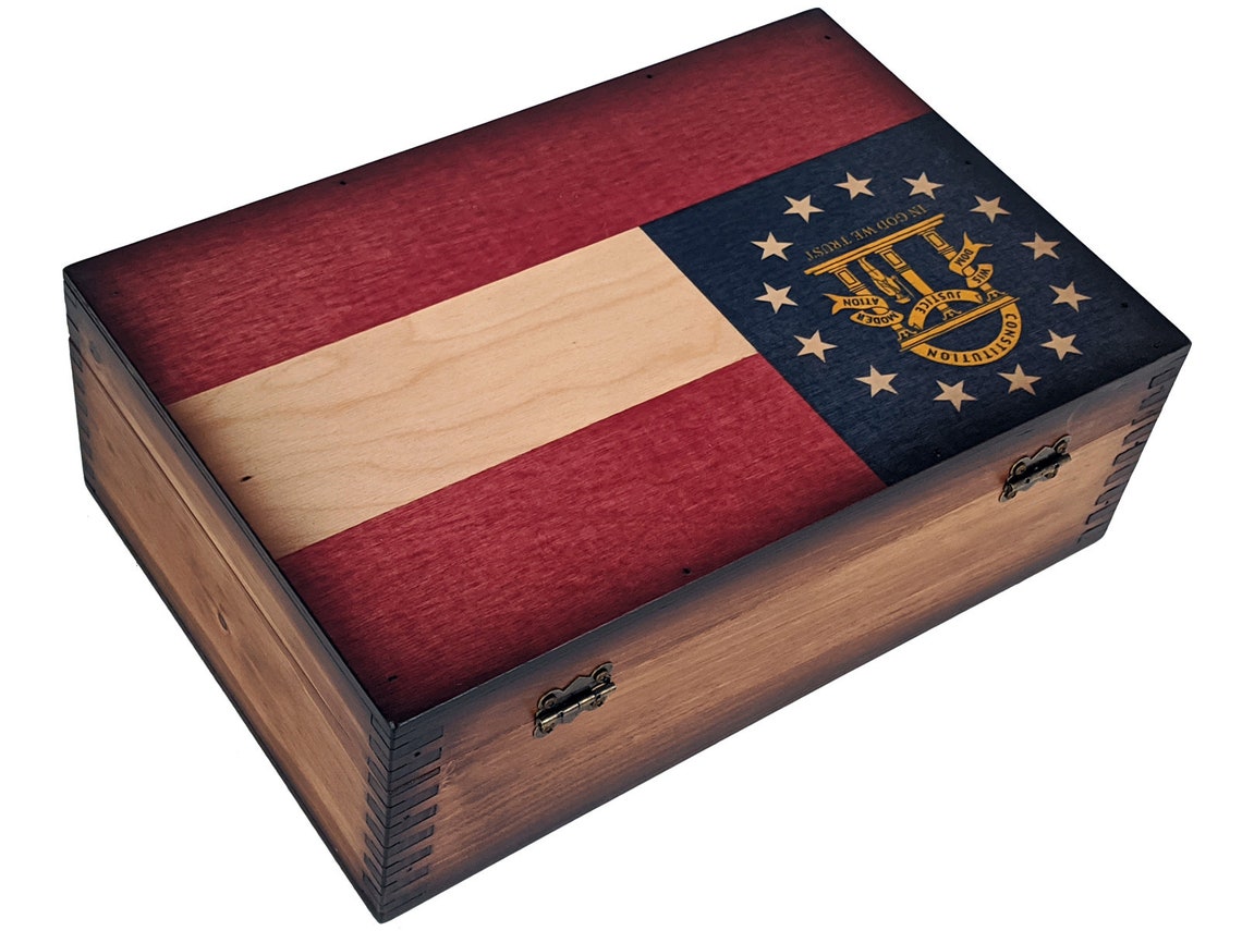 Georgia State Flag Memory Box - Etsy