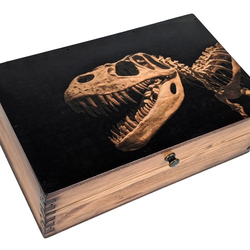 Tyrannosaurus Rex Skeleton Medium Wood Box | Etsy