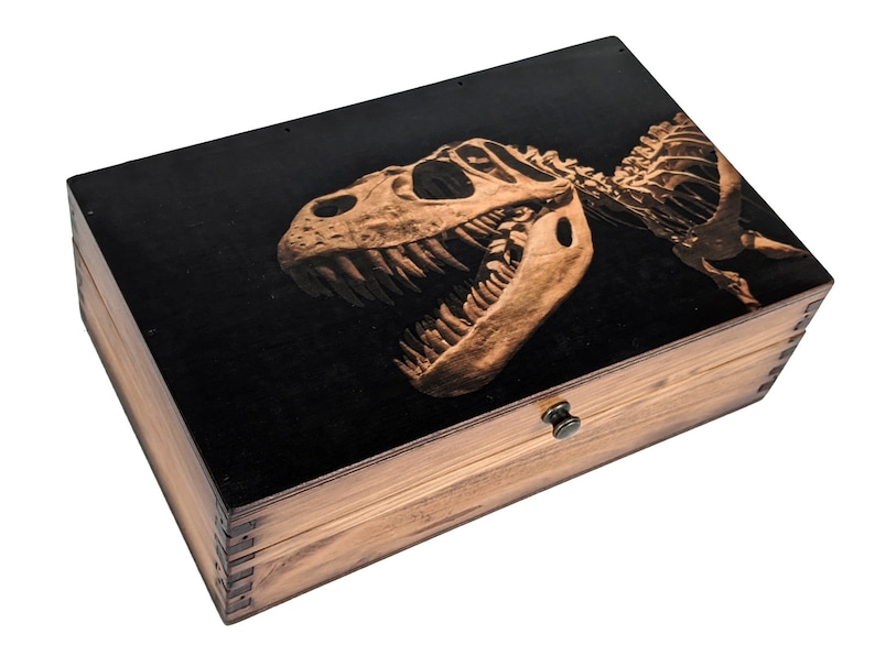 Tyrannosaurus Rex Skeleton Medium Wood Box - Etsy