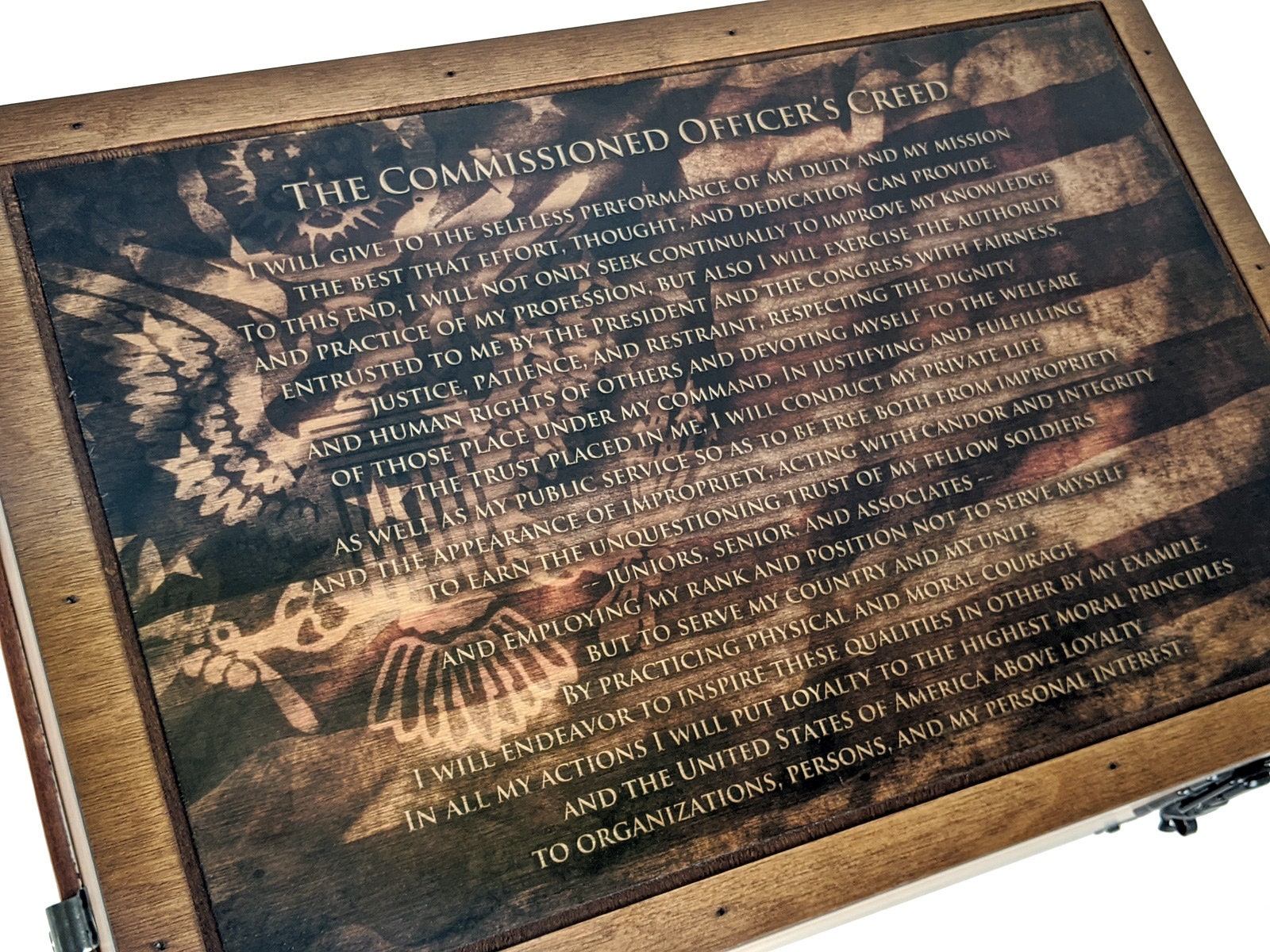Commissioned Officers Creed Keepsake Box - Etsy