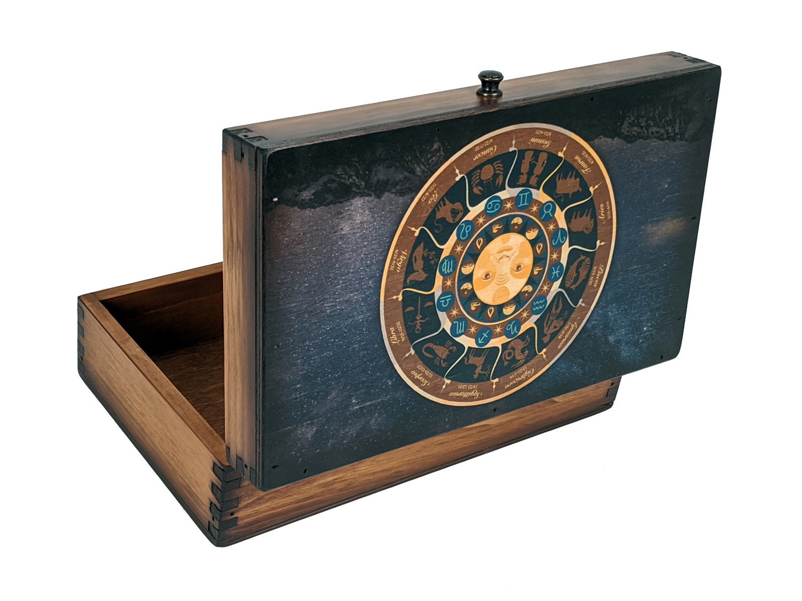 Astrology Chart Medium Wood Box - Etsy
