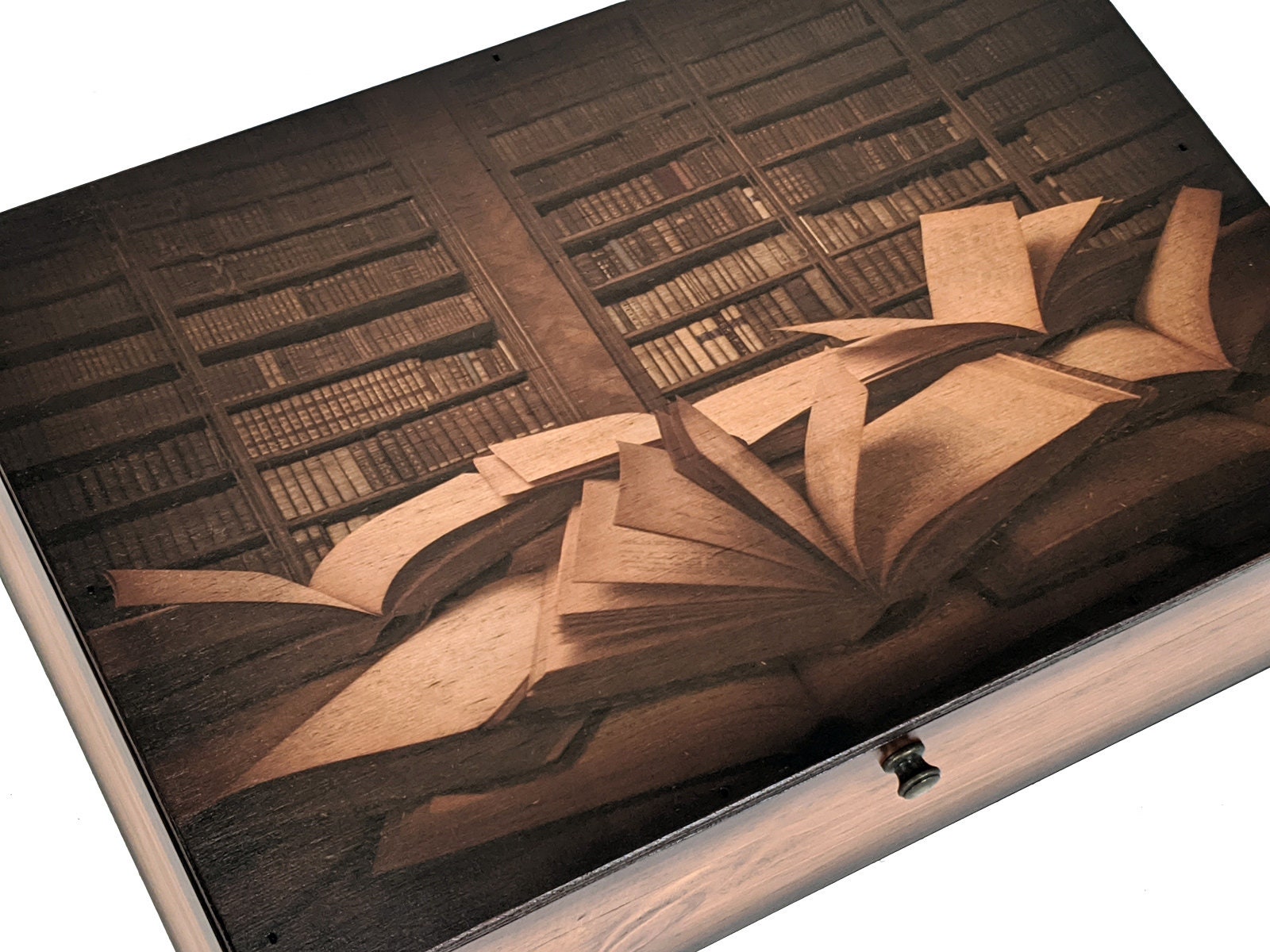 Open Book Wooden Memory Box - Etsy