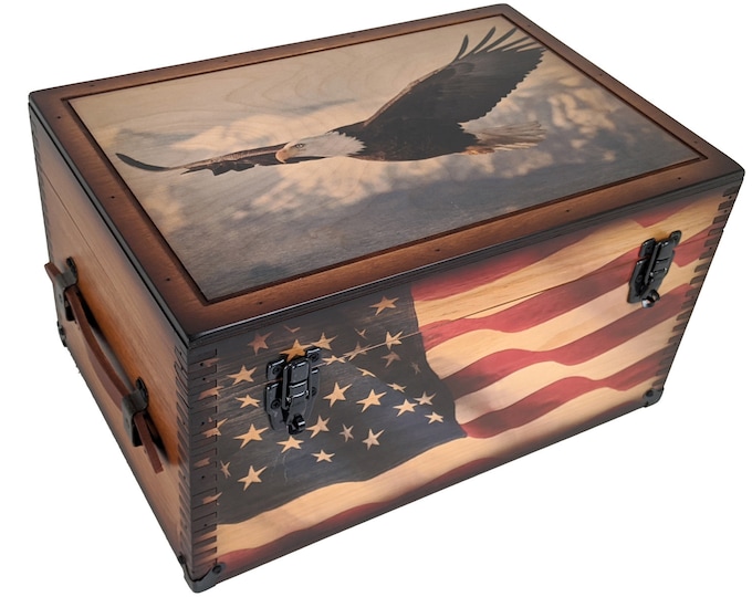 Patriotic Eagle Keepsake Box - Etsy