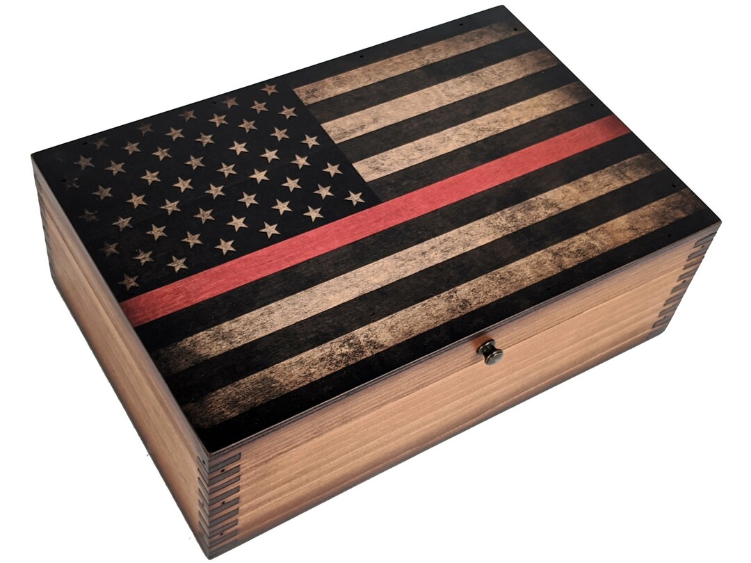 Thin Red Line Memory Box - Etsy