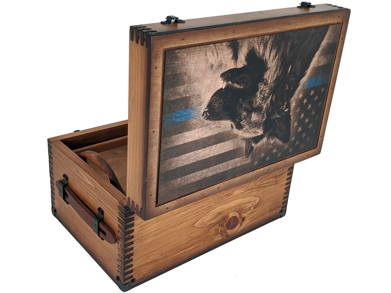 K-9 Unit Thin Blue Line Keepsake Box - Etsy