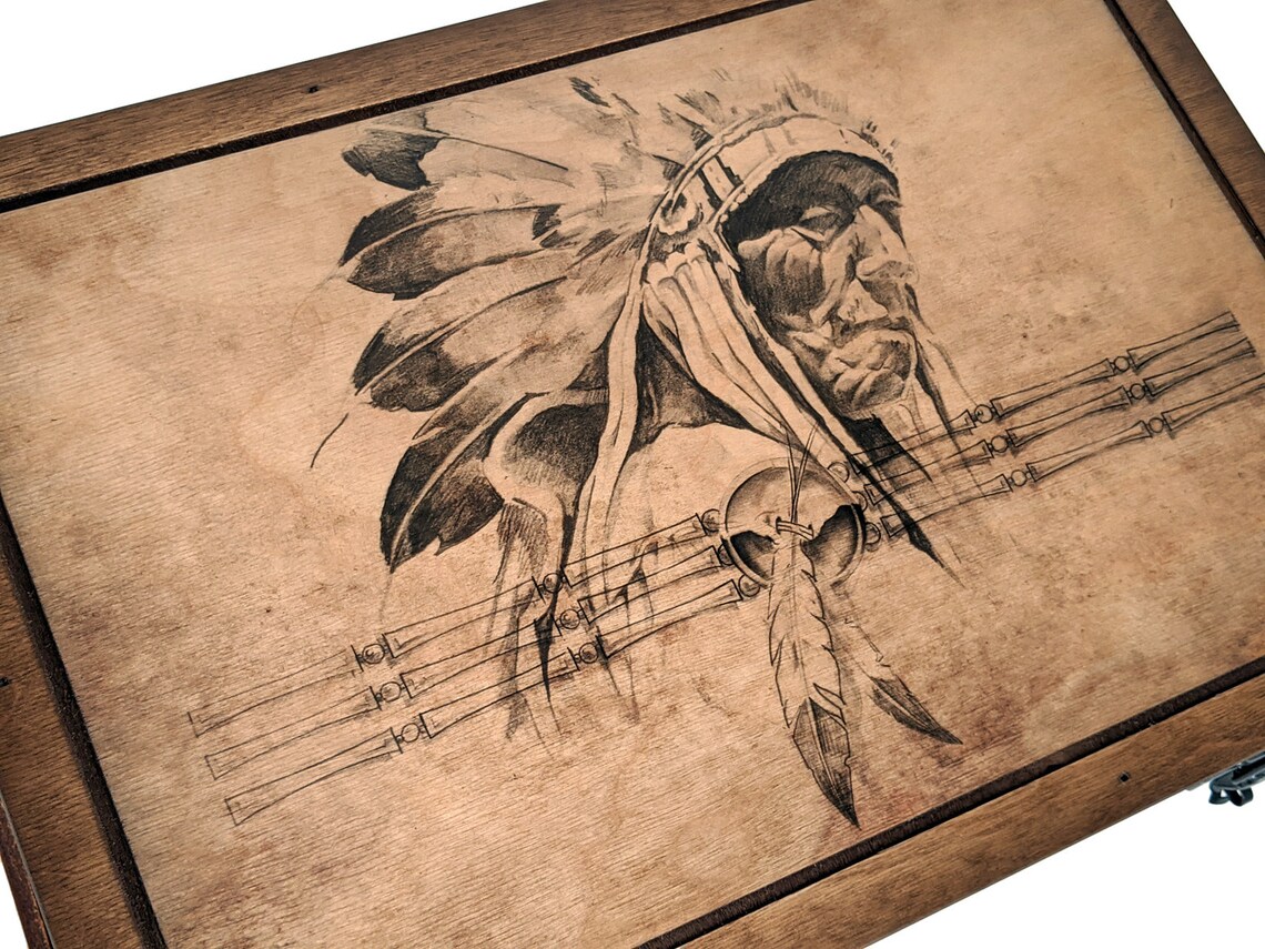 American Indian Chief Keepsake Box - Etsy