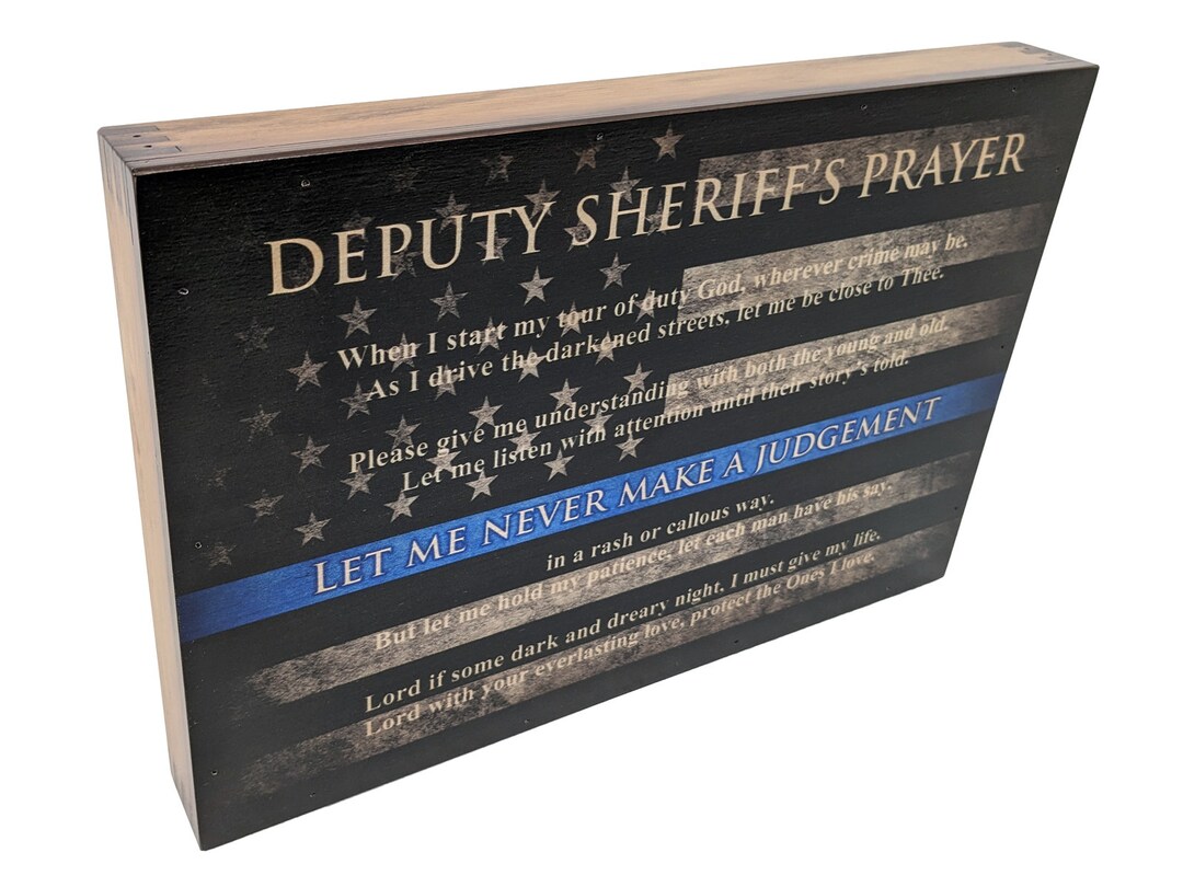 Deputy Sheriff's Prayer Wall Art - Etsy