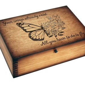 Floral Butterfly Memory Box - Etsy