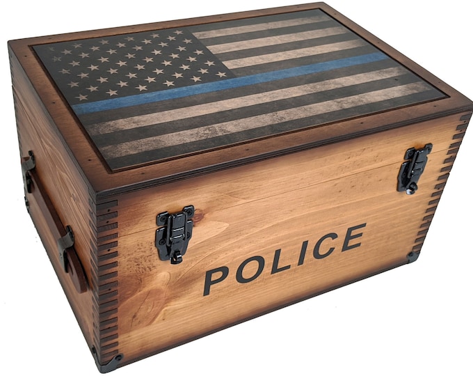 Engraved Ammo Box Police Officer Law Enforcement Badge Cop Fireman EMT ...