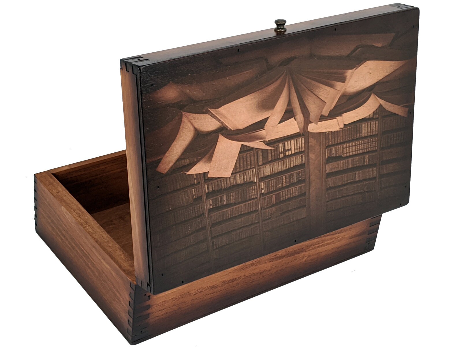 Open Book Wooden Memory Box - Etsy