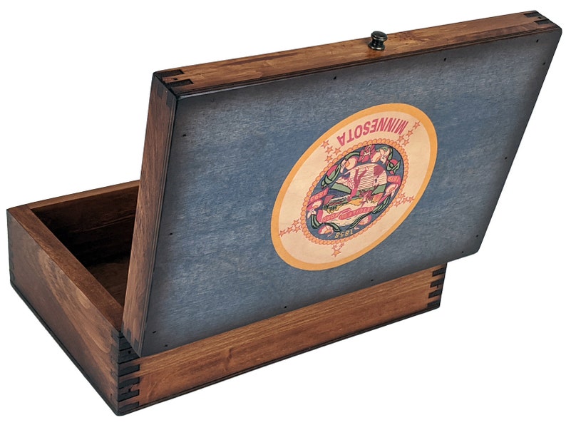 Minnesota State Flag Wooden Memory Box - Etsy