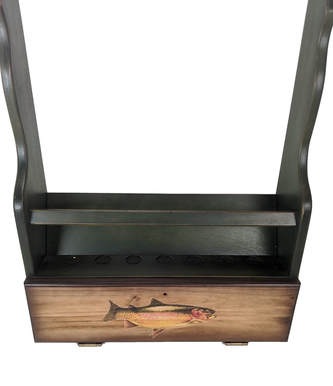 Classic Wood Trout Fishing Rod Rack - Etsy