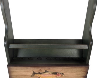 Classic Wood Bass Fishing Rod Rack | Etsy