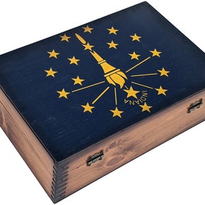 Indiana State Flag Memory Box - Etsy