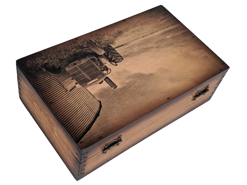 Vintage Tractor Medium Wood Box - Etsy