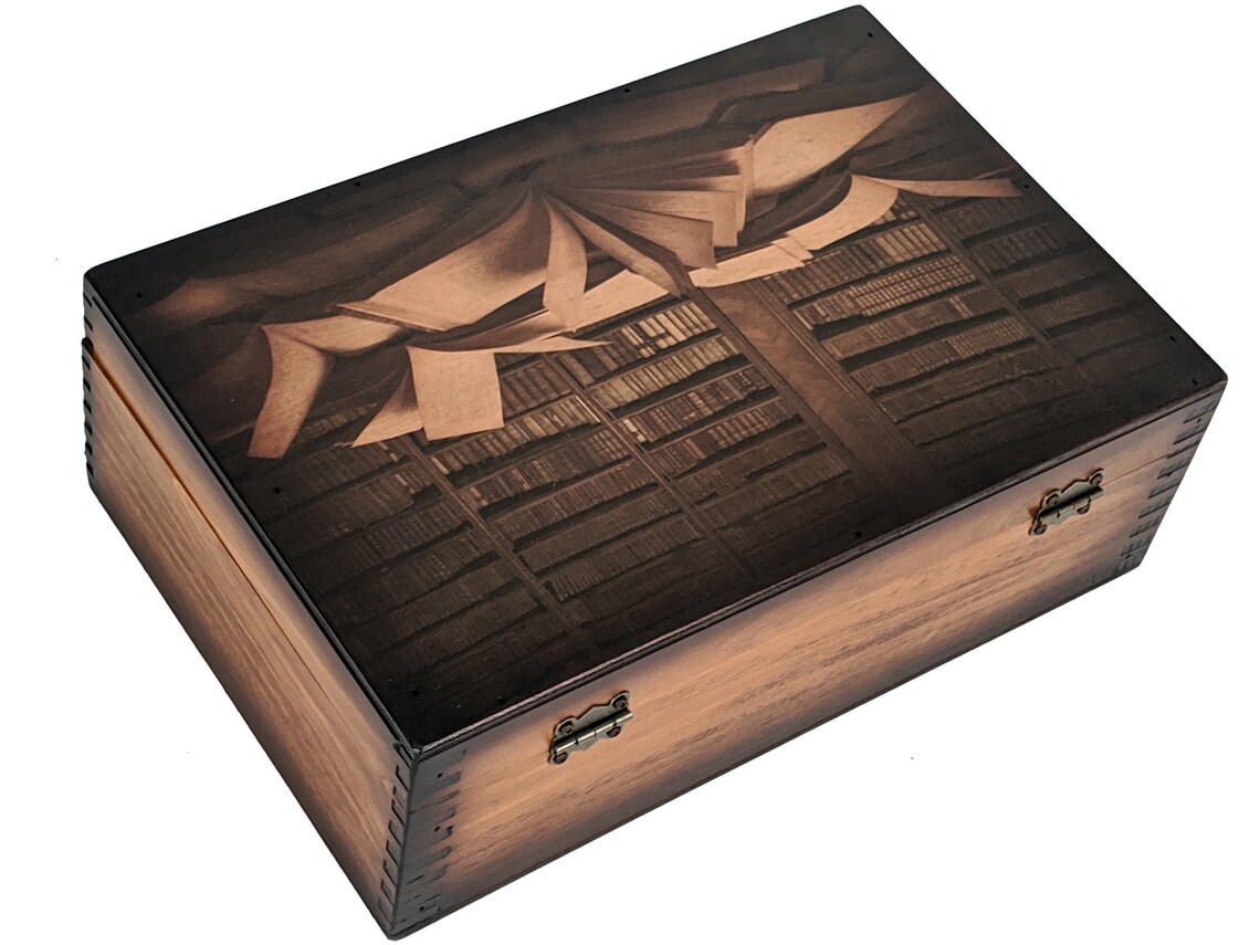 Open Book Wooden Memory Box - Etsy