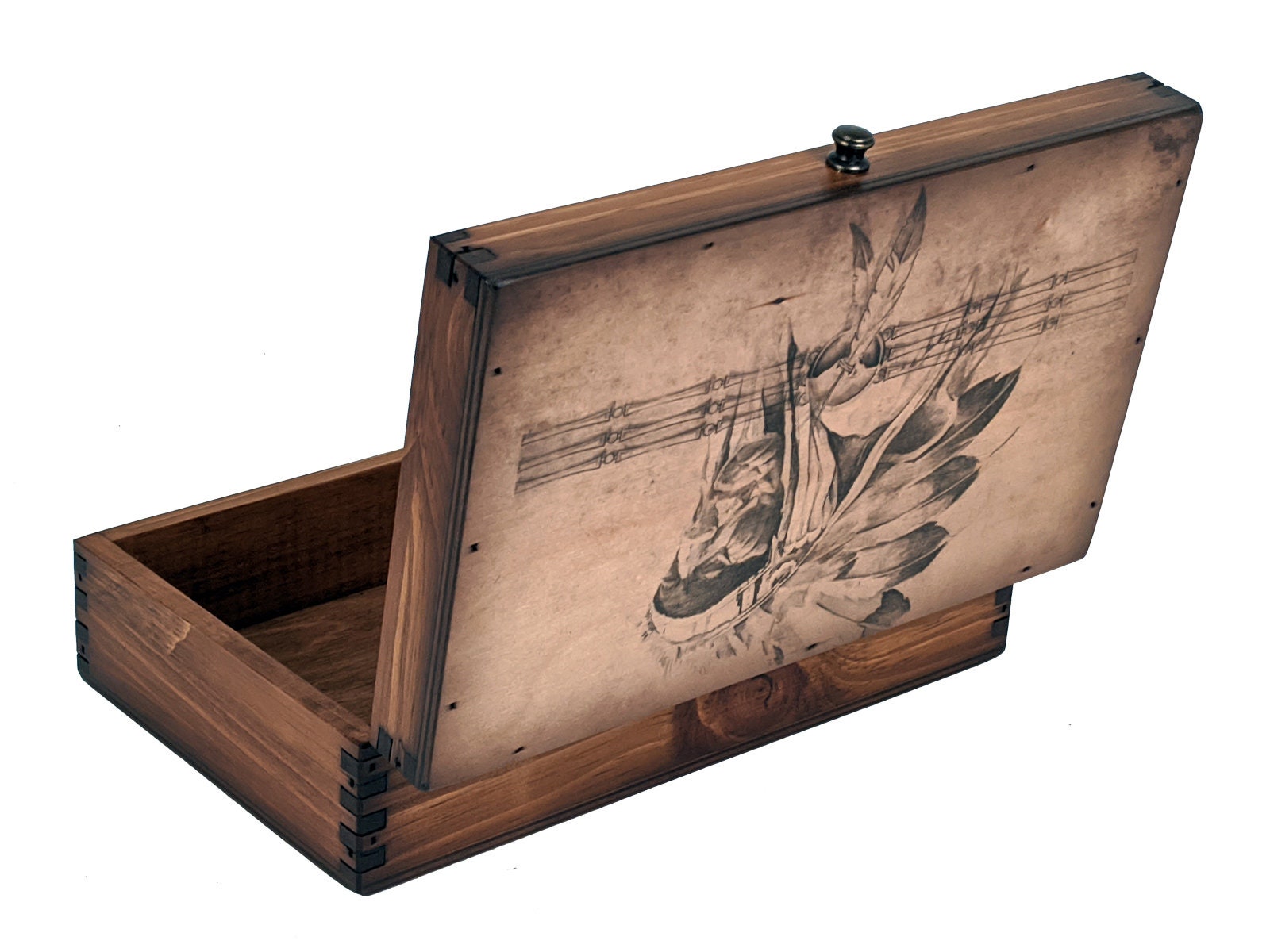 American Indian Chief Medium Wood Box - Etsy