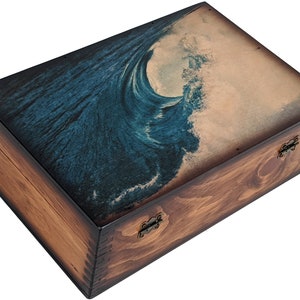 Blue Ocean Wave Memory Box - Etsy