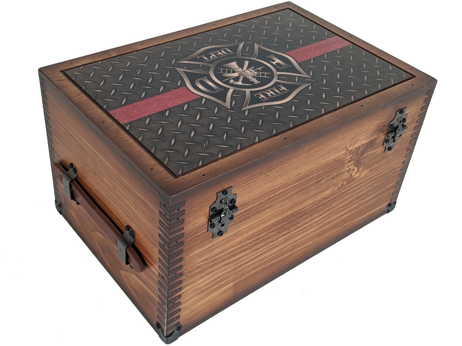 Firefighter Thin Red Line Keepsake Box - Etsy