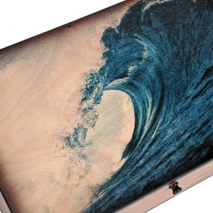 Blue Ocean Wave Memory Box - Etsy
