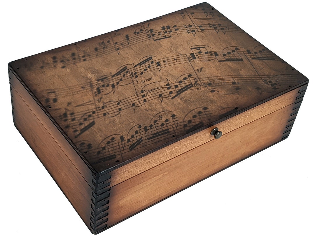 Music Sheet Memory Box - Etsy
