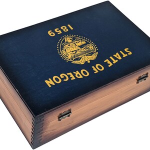 Oregon State Flag Memory Box - Etsy