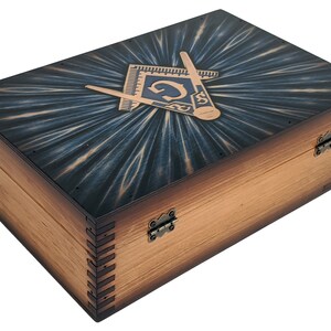 Freemason Blue Compass Memory Box - Etsy