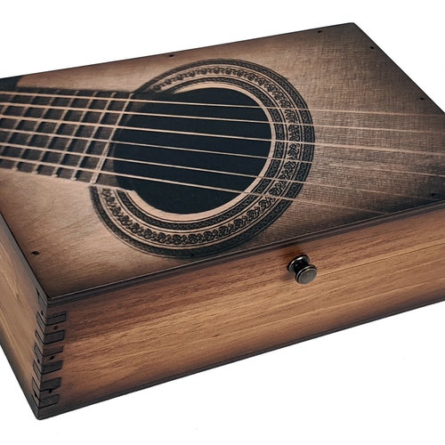 Acoustic Guitar Medium Wooden Box | Etsy