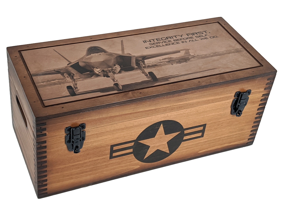 Airmen Values Storage Box – Handcrafted Wood Military Box, USAF Gift - Etsy
