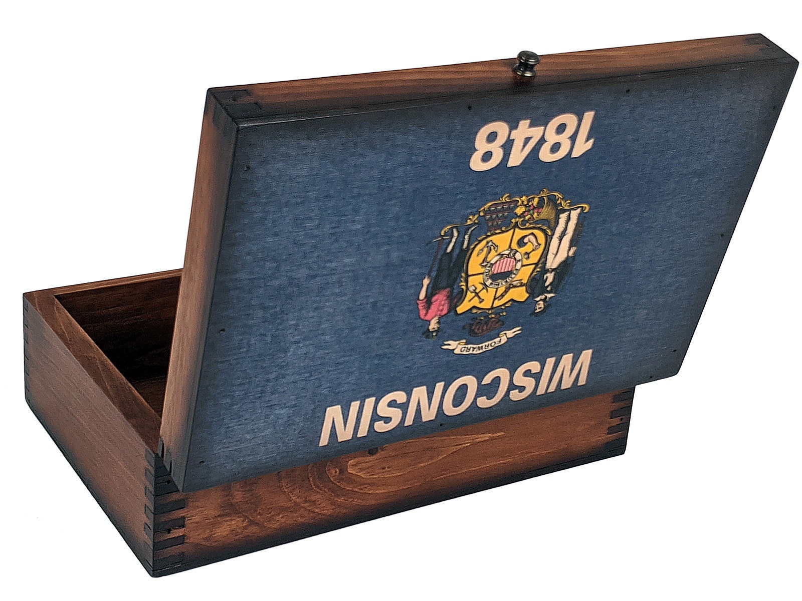 Wisconsin State Flag Wooden Memory Box - Etsy