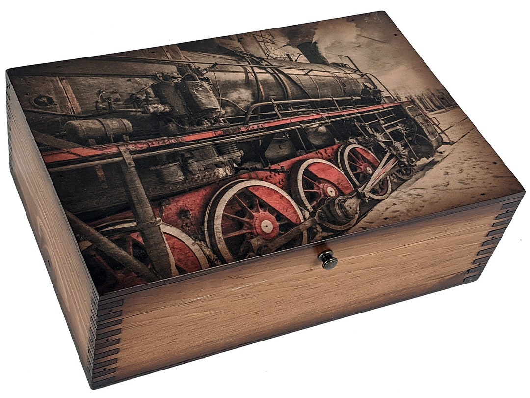 Black & Red Train Memory Box - Etsy