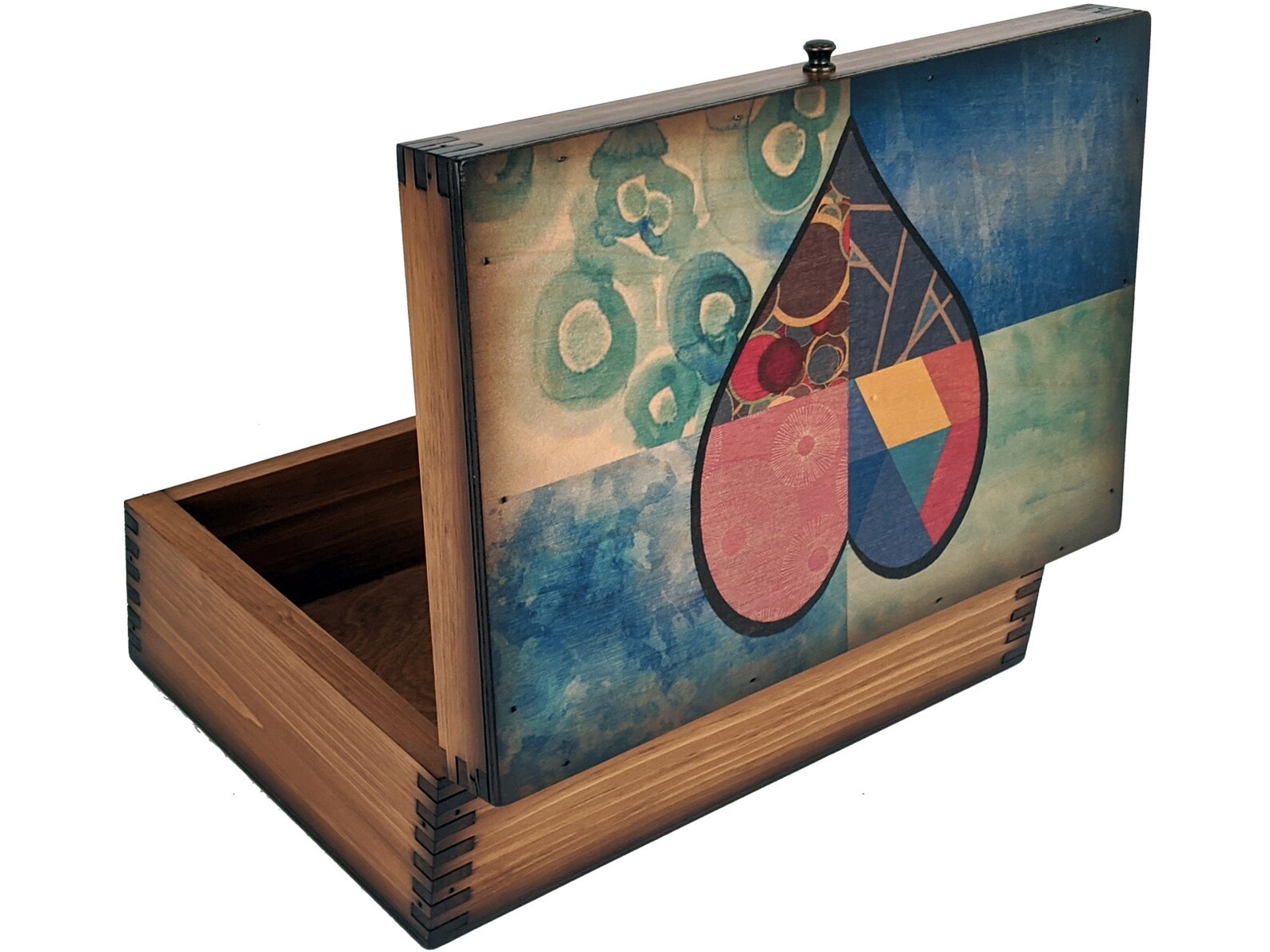 Stained Glass Heart Memory Box | Etsy