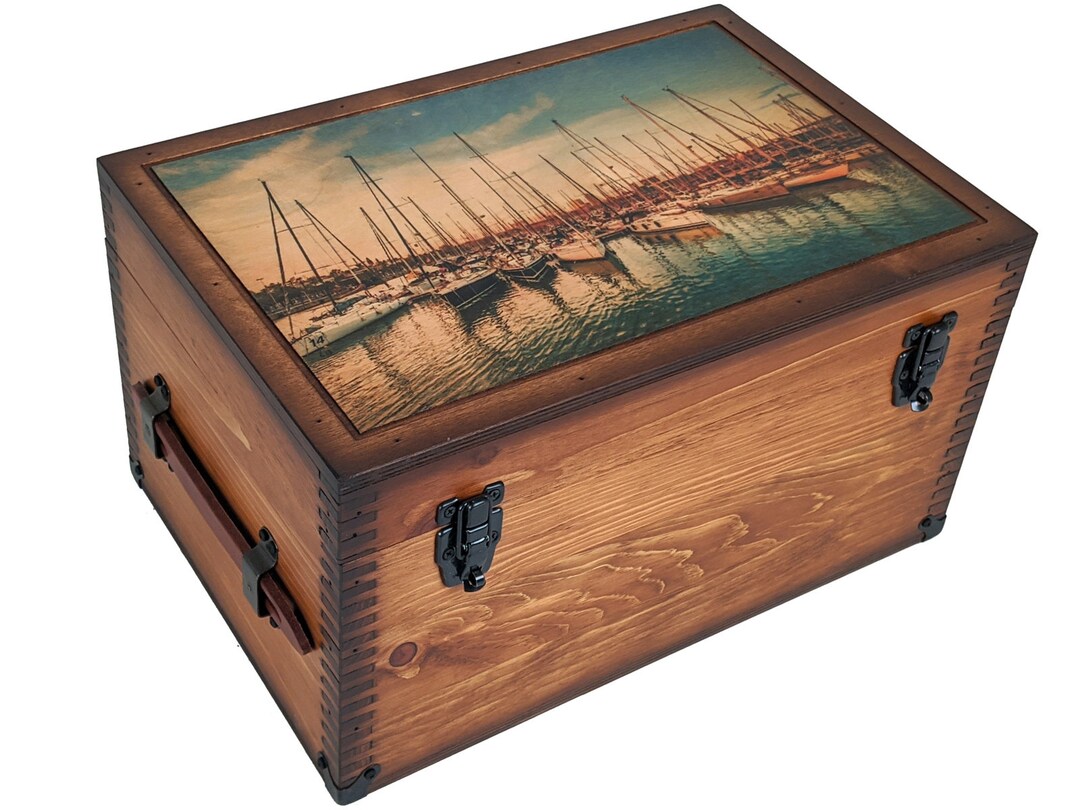 Sailboats in Harbor Keepsake Box - Etsy