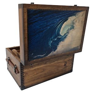 Blue Ocean Wave Keepsake Box - Etsy