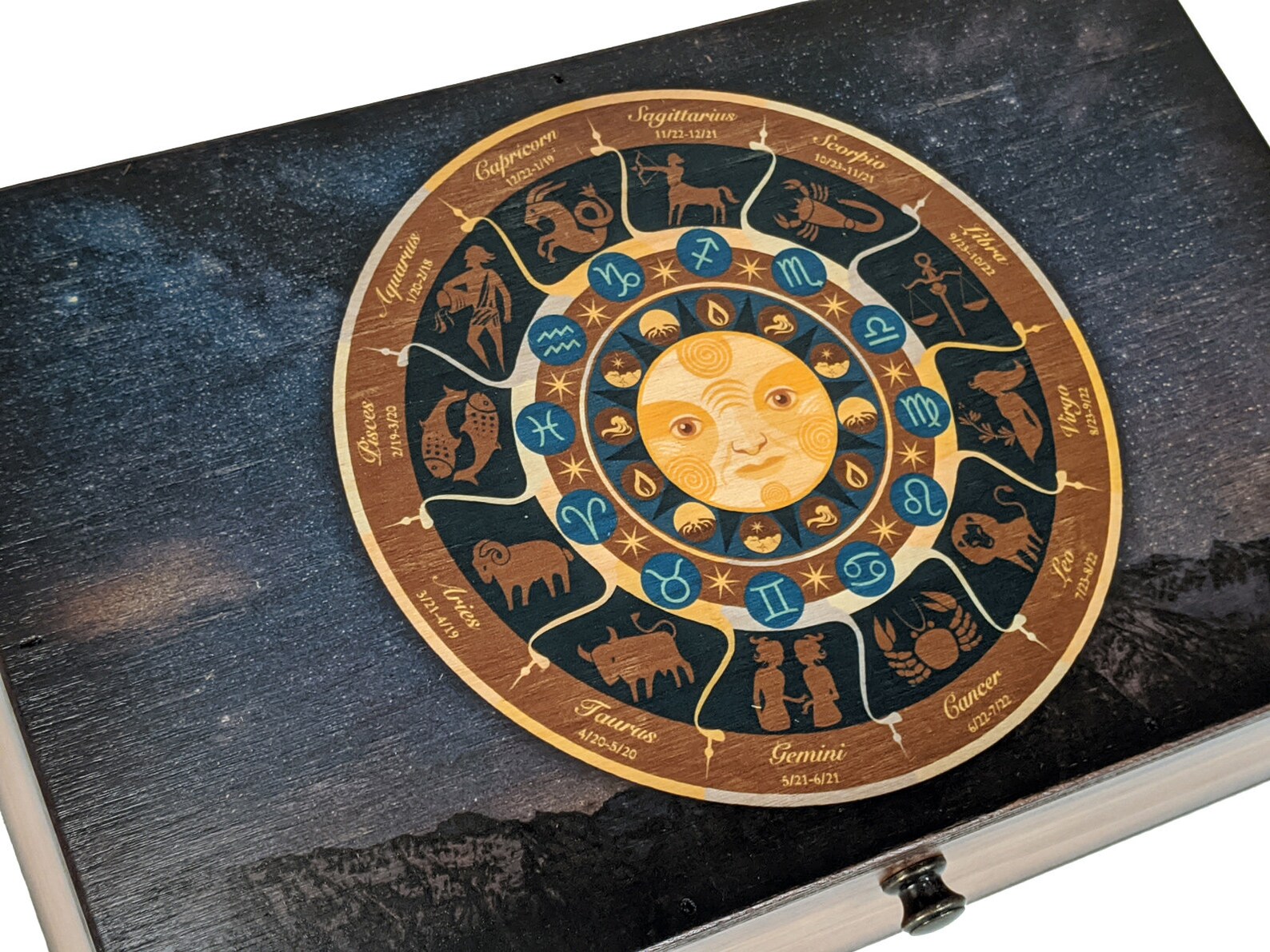 Astrology Chart Medium Wood Box - Etsy