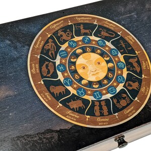 Astrology Chart Medium Wood Box - Etsy