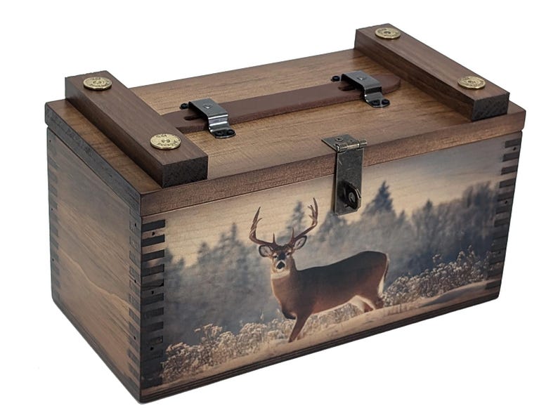 Winter Whitetail Deer Shooter’s Box - Etsy