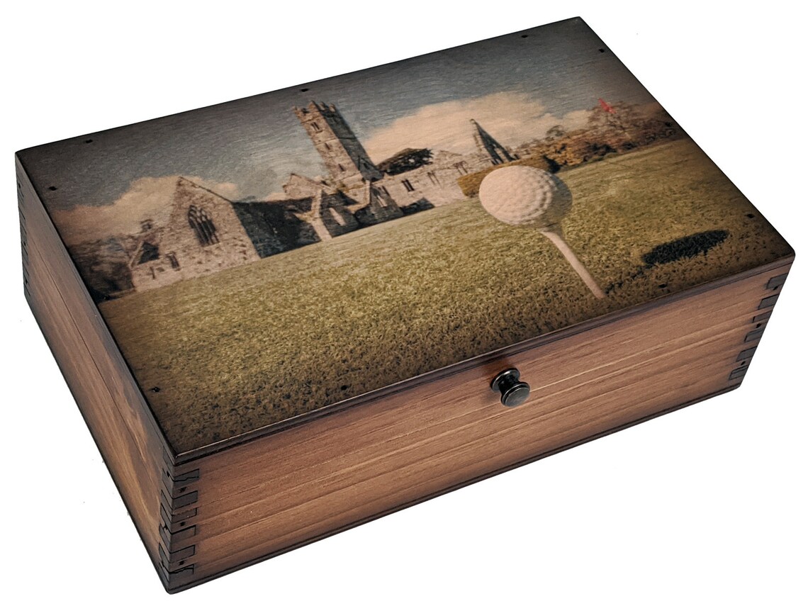 Ireland Golf Course Medium Wood Box - Etsy