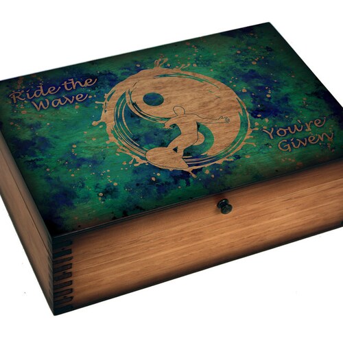 Blue Ocean Wave Memory Box - Etsy